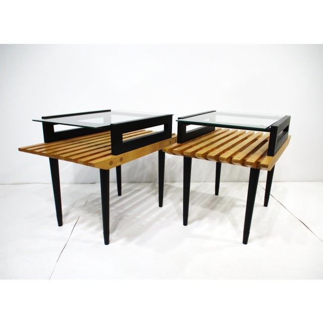 George Nelson Herman Miller Styled Slat Side Tables | Chairish