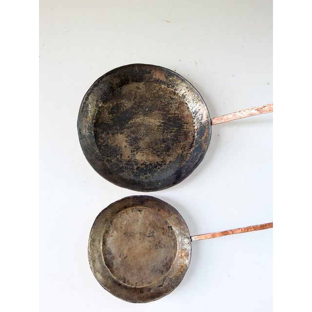 Mid 20th Century Hand Forged Copper Pans - a Pair | Chairish