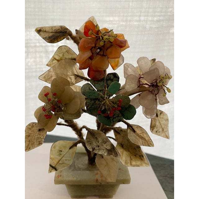 1920s Miniature Chinese Hard Stone Jade Tree | Chairish