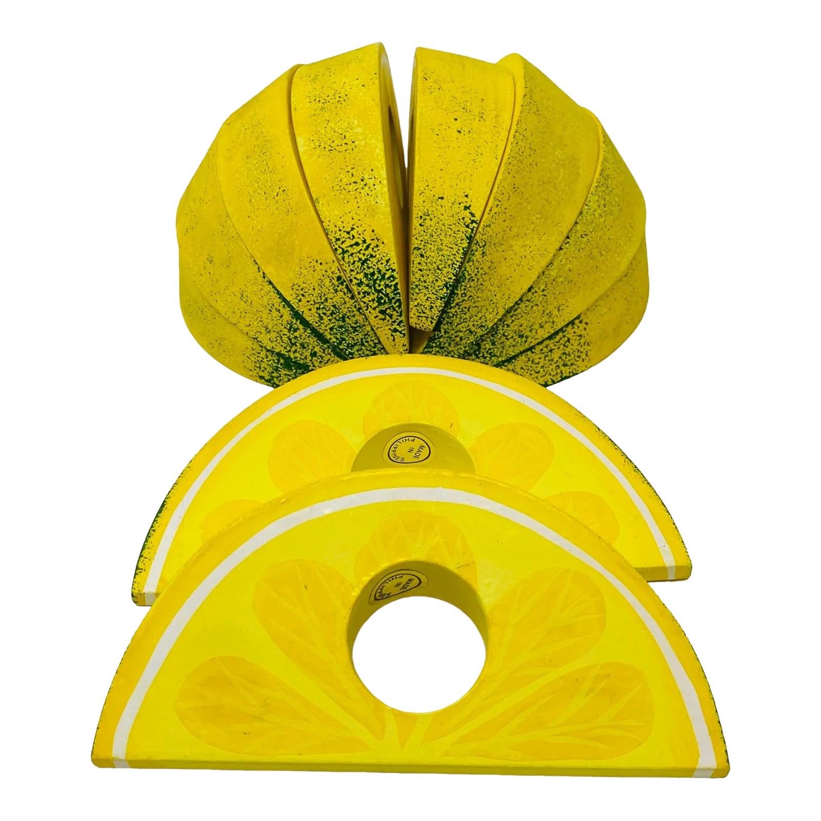 Vintage Hand Painted Lemon Wedge Napkin Holders a Set of 10 | Chairish
