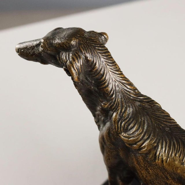 Italian Bronze Greyhound Figurine | Chairish
