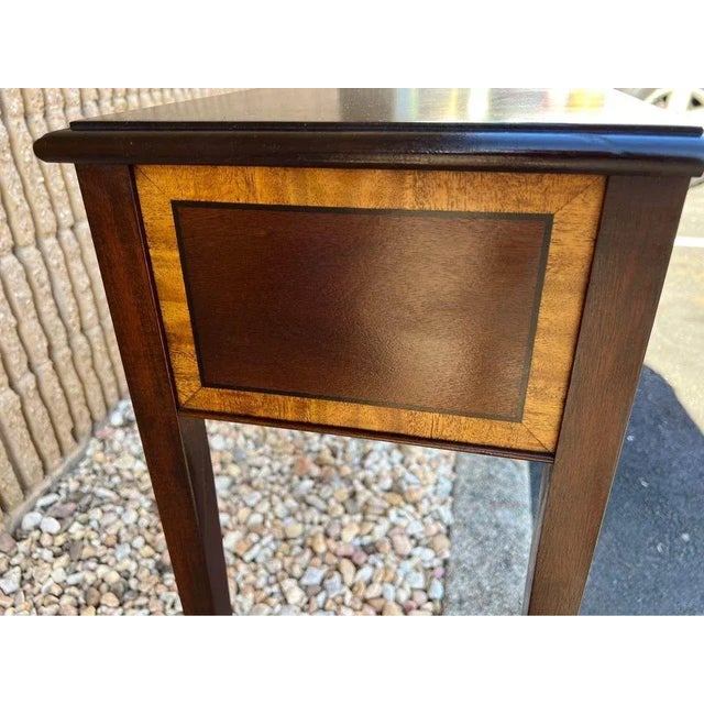Antique Federal Style Mahogany Inlaid Console Table. | Chairish