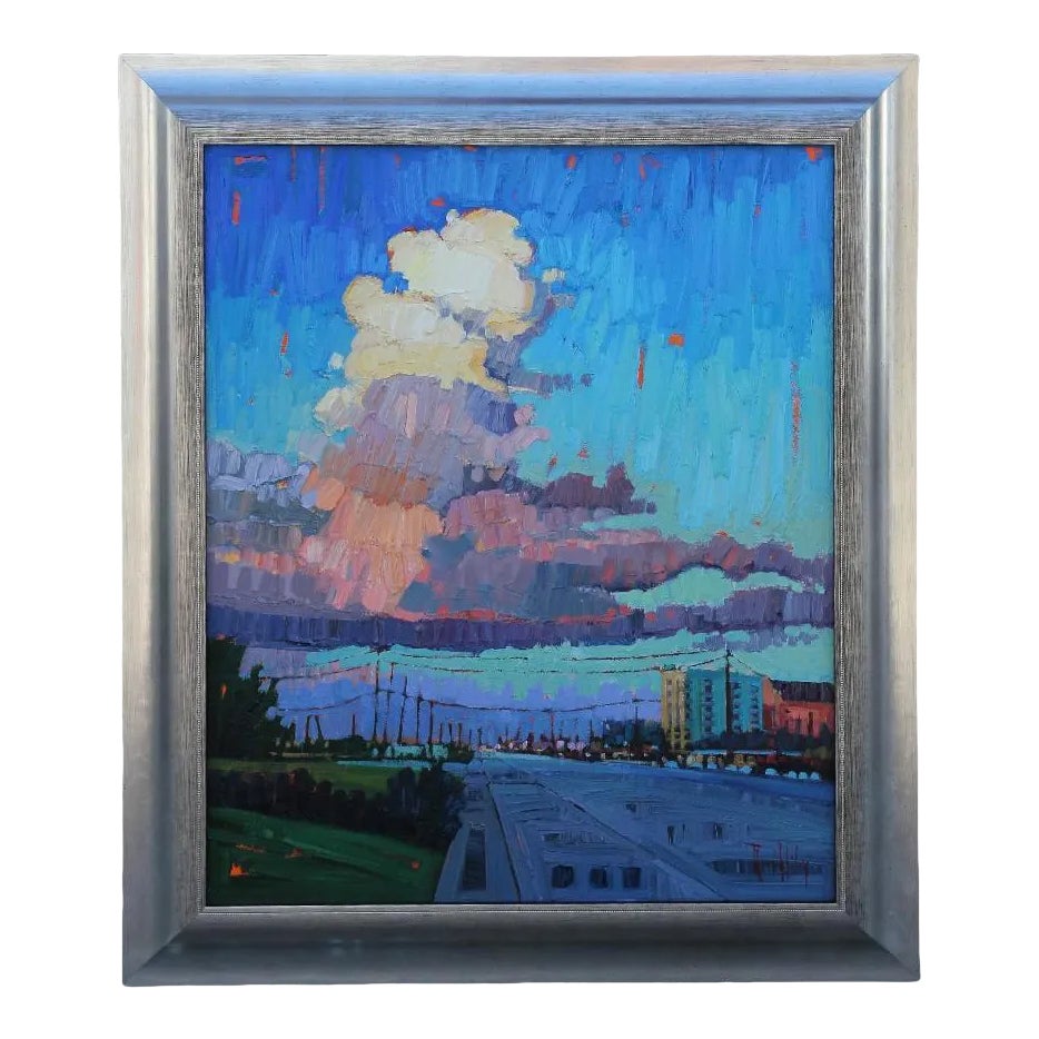 Rene Wiley-Janota "High Clouds" Impressionist Style Landscape Painting ...