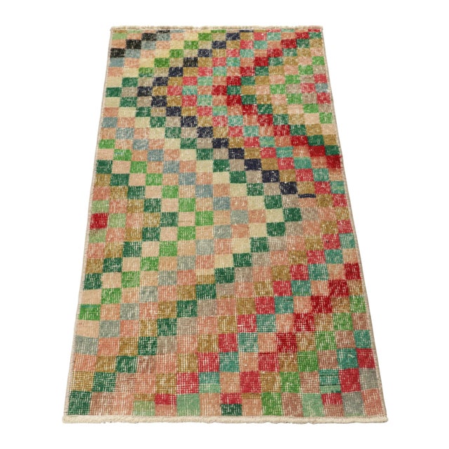 Vintage Zeki Müren Rug With Polychromatic Geometric Patterns, From Rug ...