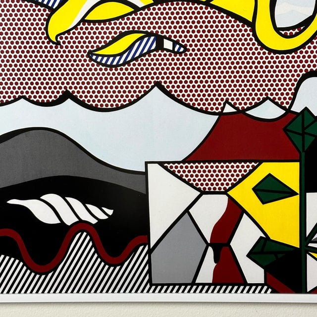 Roy Lichtenstein Figures in Landscape Pop Art Offset Lithograph, Framed | Chairish