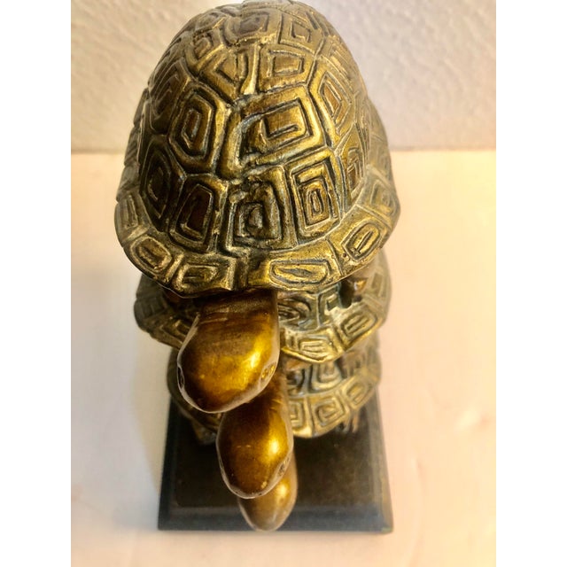 1970s Stack of Brass Turtles, Pyramid of Turtles | Chairish