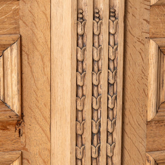 Large French Bleached Oak Bookcase Three Door Display Cabinet, Circa ...