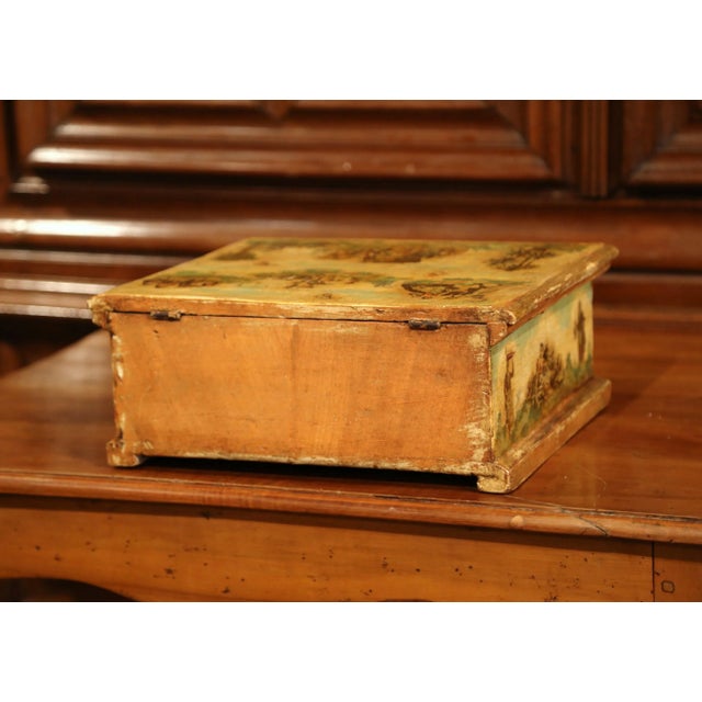 Mid-19th Century Italian Painted Decorative Box With Scenes | Chairish