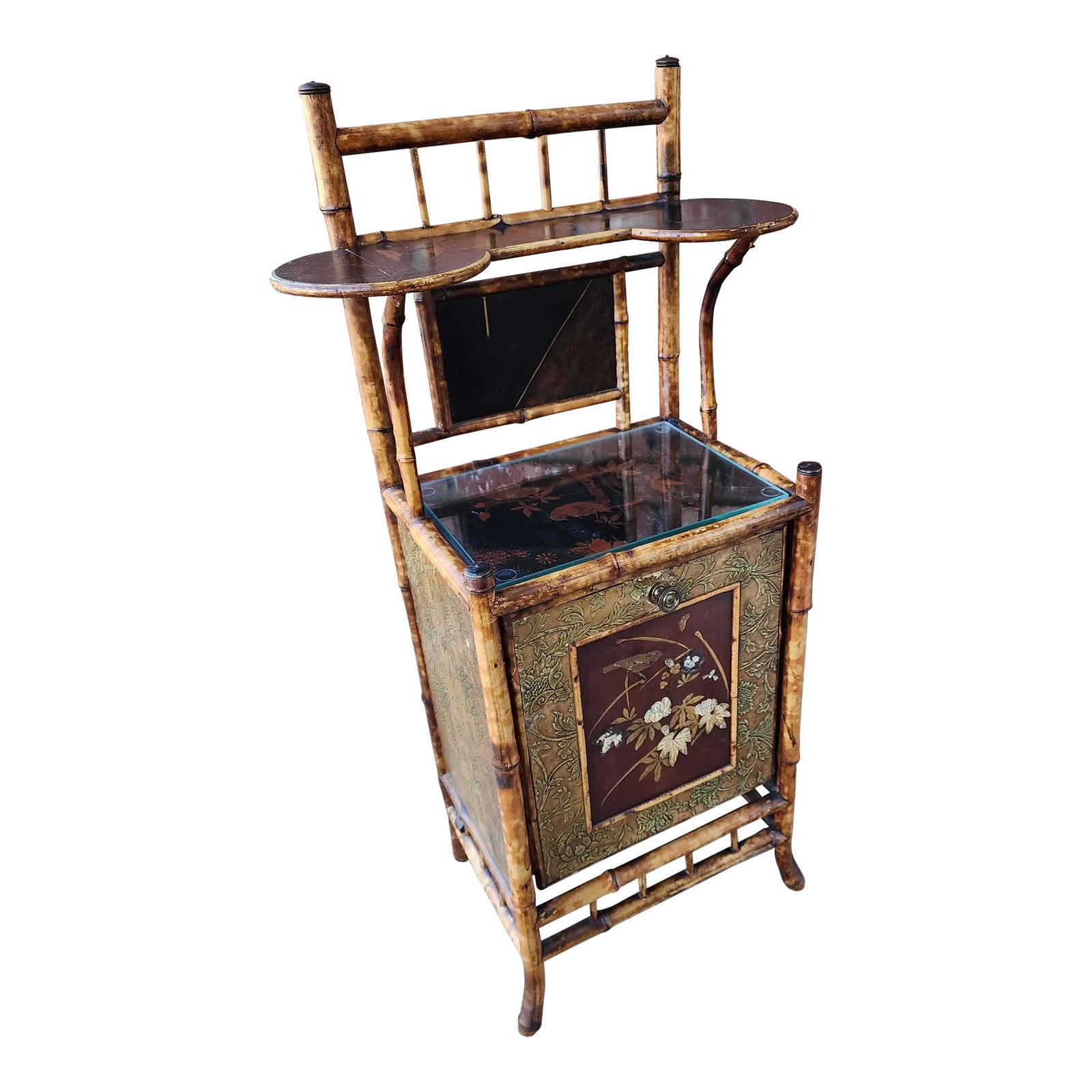 Late 19th Century Aesthetic Movement Chinoiserie Bamboo and Lacquer ...