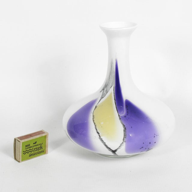 1970s Hand-Blown Glass Colorful Zieher Vase, Germany, | Chairish