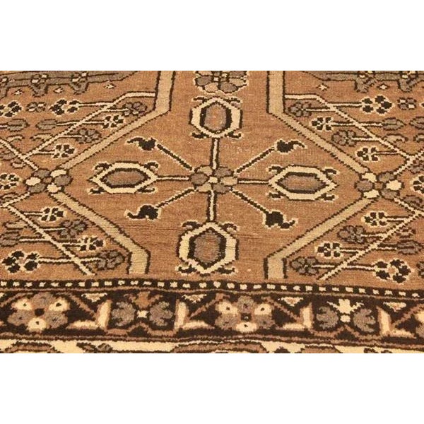 Vintage Distressed Over Dyed Brown/Ivory Wool Rug -8'1 X 11'5 | Chairish