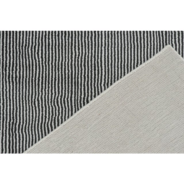 Rug & Kilim’s Modern Rug in Black and White Geometric Patterns | Chairish