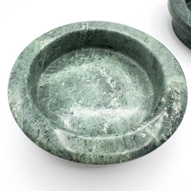 Vintage 1980s Green Marble Wine Bottle Coasters- a Pair | Chairish