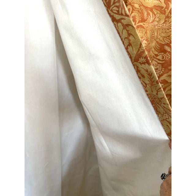 Rustic European Cotton/Linen Terra Cotta Print Blackout Drapery Panels ...