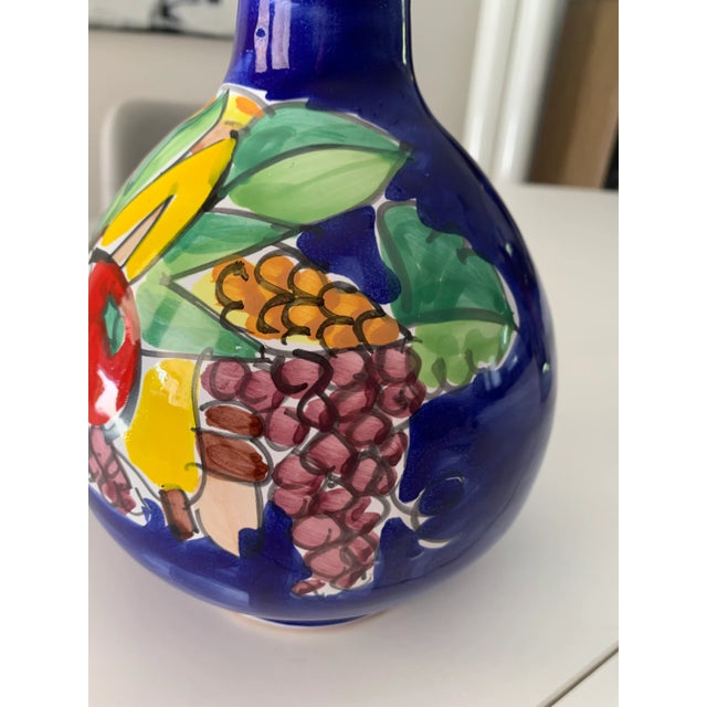 Mid 20th Century La Musa Italian Hand Painted Vase | Chairish