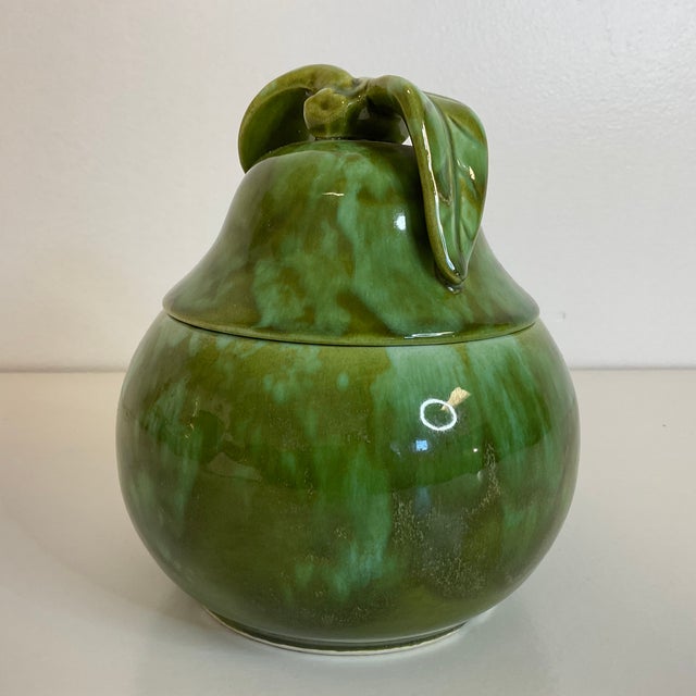 1950s Majolica Style Pear Box by Enchanto Co. | Chairish