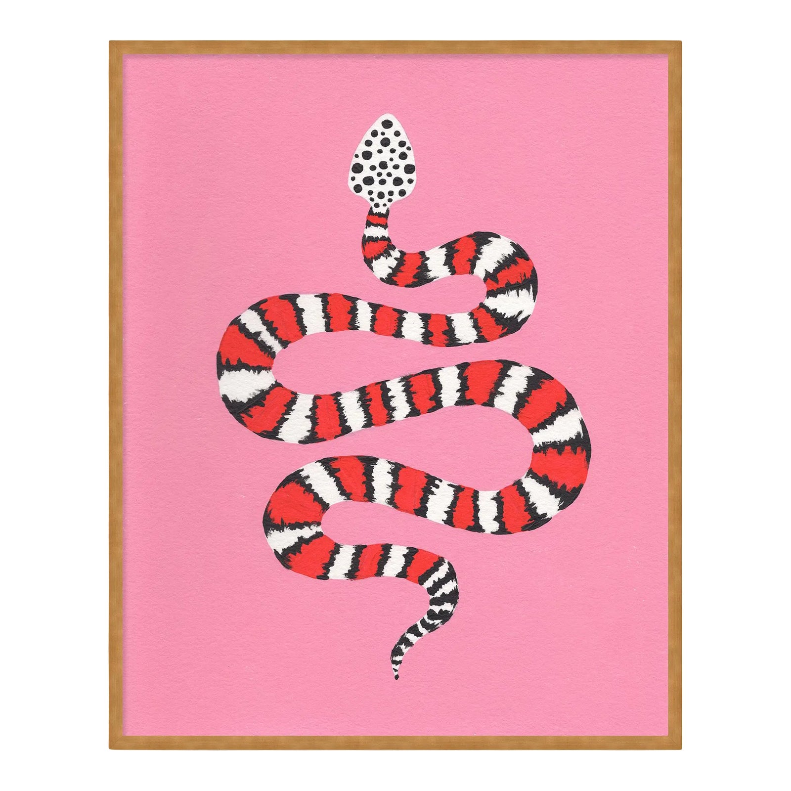 Strawberry Chiffon by Willa Heart in Gold Frame, Large Art Print | Chairish