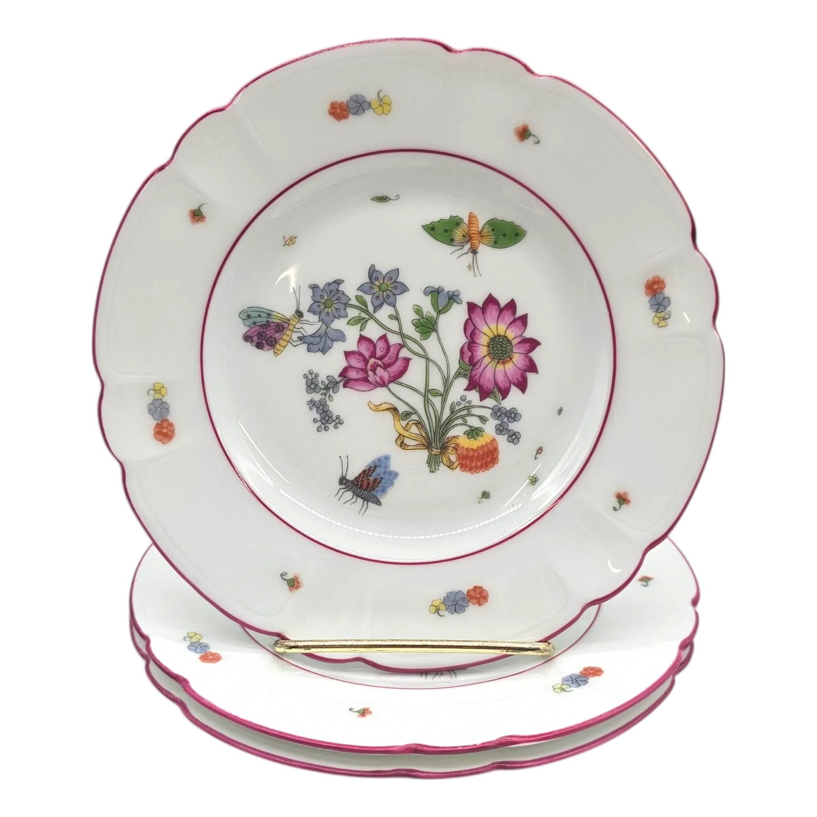 Set of 3 Mma Charles Field Haviland Limoges Plates – Meissen Floral ...