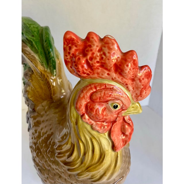1986 Fitz and Floyd 2 1/2 Qt Ceramic Rooster Tureen | Chairish