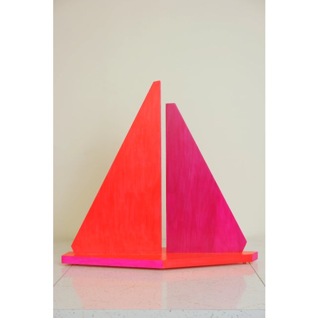 Contemporary Abstract Sailboat Sculpture | Chairish