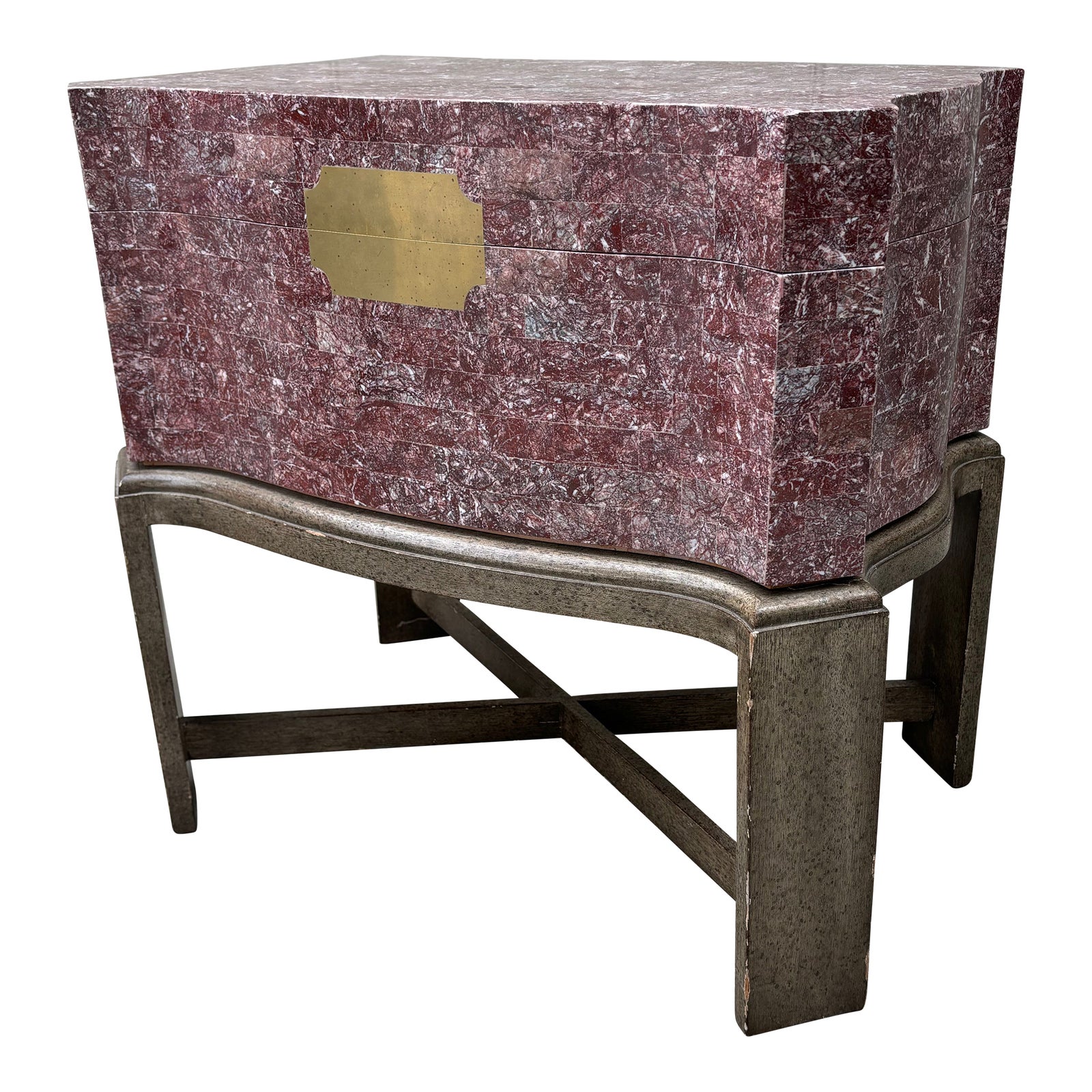 Vintage Marge Carson for Maitland Smith Tessellated Stone Box Table ...