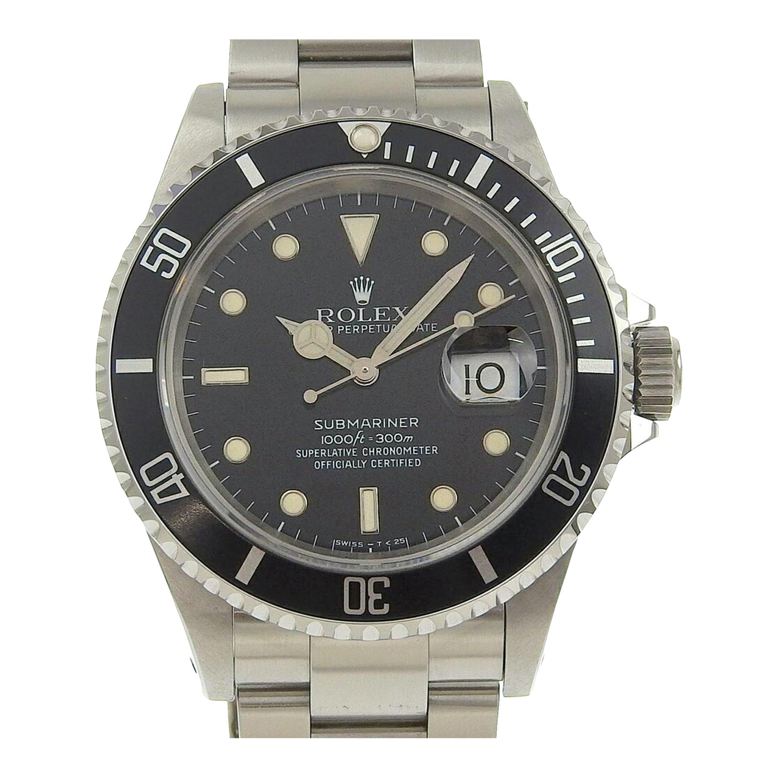 Rolex Submariner Watch X Number Cal.3135 16610 Stainless Steel ...