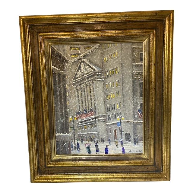 Christopher Willett Wall Street New York Stock Exchange Oil Painting ...