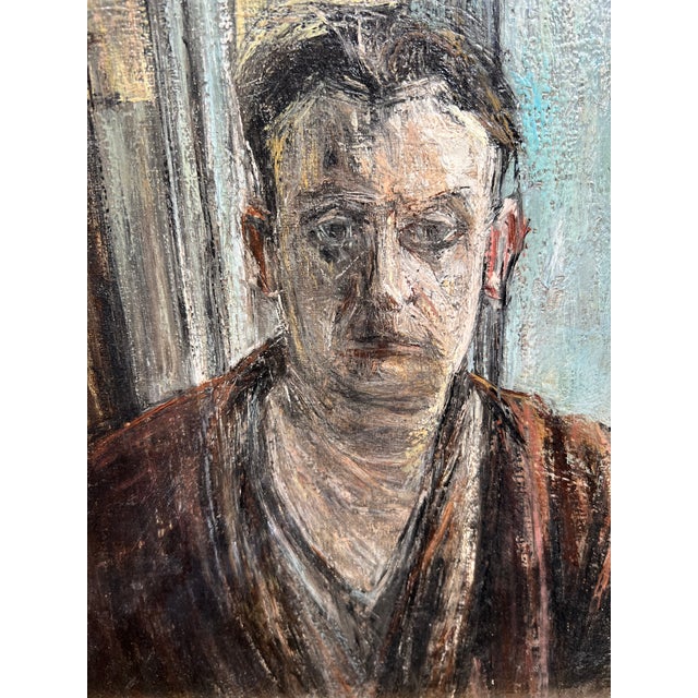 1950s Expressionist Self-Portrait Oil Painting by Gaston Louis Roux ...