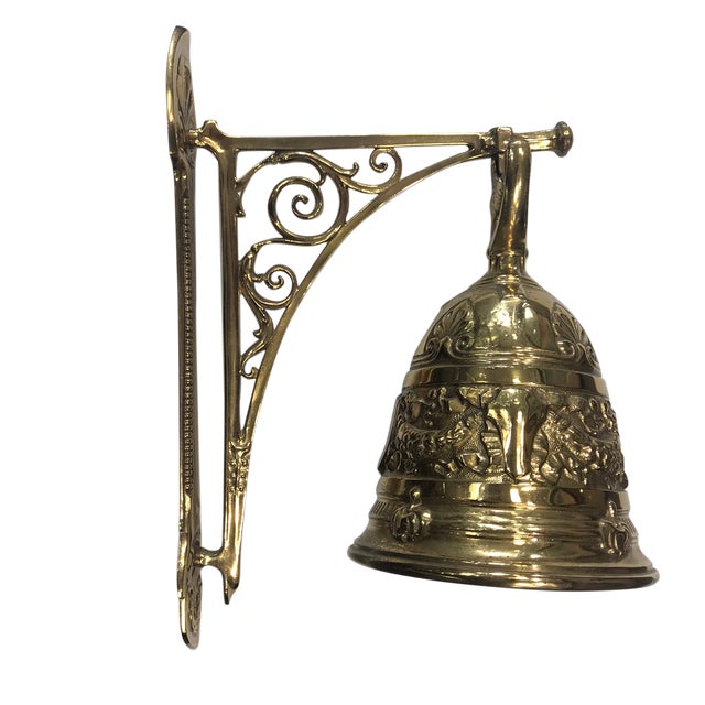Early 20th Century Gothic Brass Monastery or Church Wall Hanging Bell ...