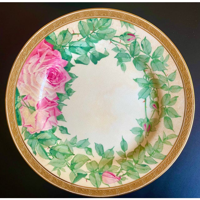 19th C. English Minton Rose Gilt Large Charger Plates -- Set of 4 ...
