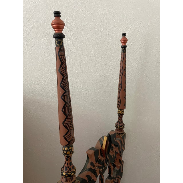 1991 Hand Painted and Constructed Folk Art Chair | Chairish