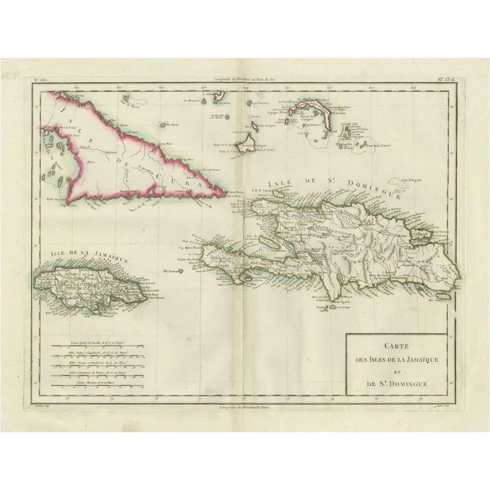 Antique Map of Jamaica and Hispaniola, 1802 | Chairish