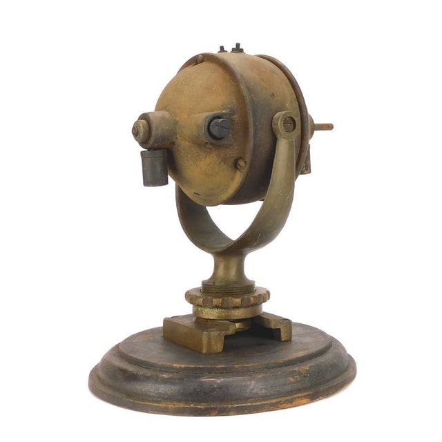 Vintage Industrial Decorative Iron Electric Motor on Wood Base | Chairish