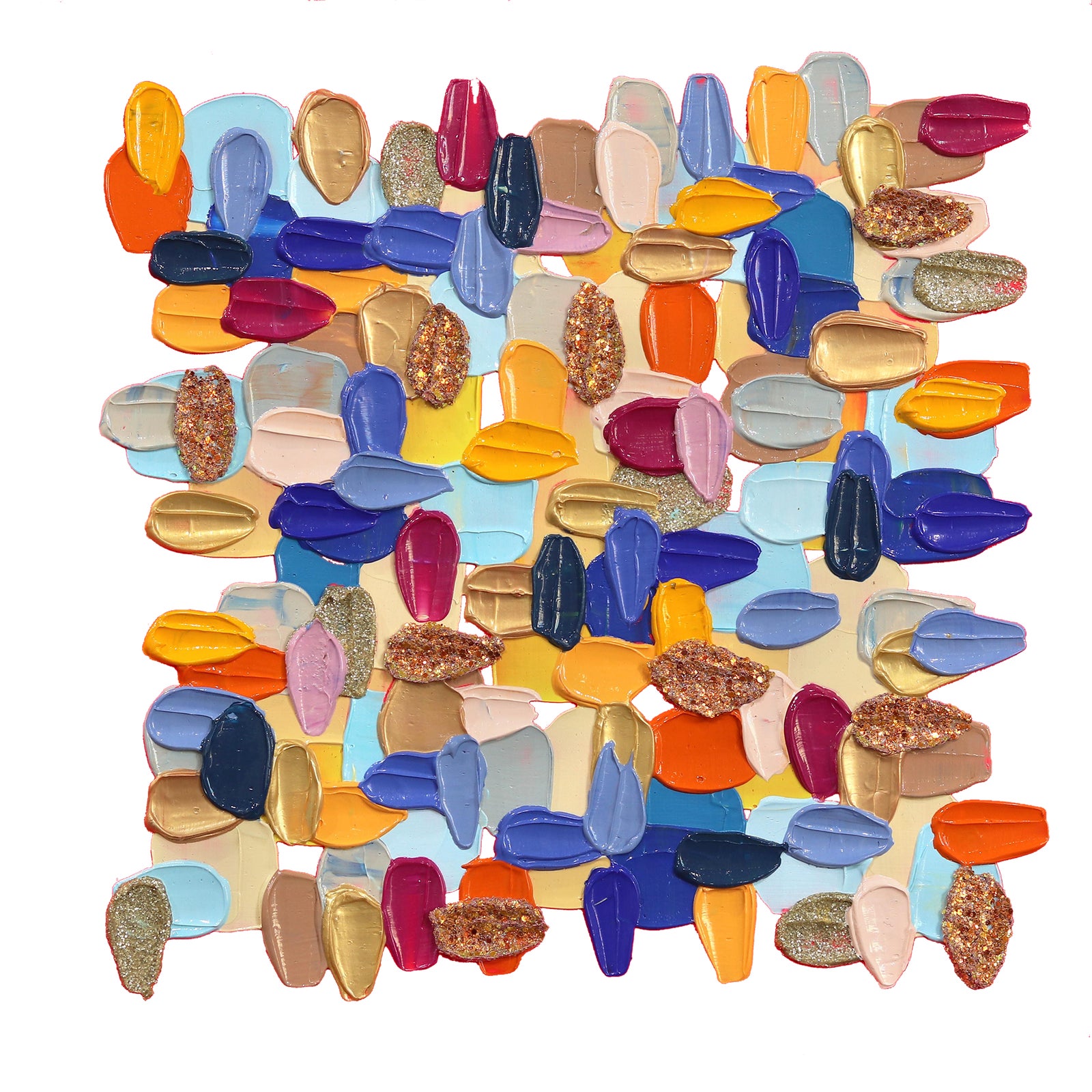 Insane Glow - Impasto Inspired Thick Paint Vibrant Colorful Abstract ...