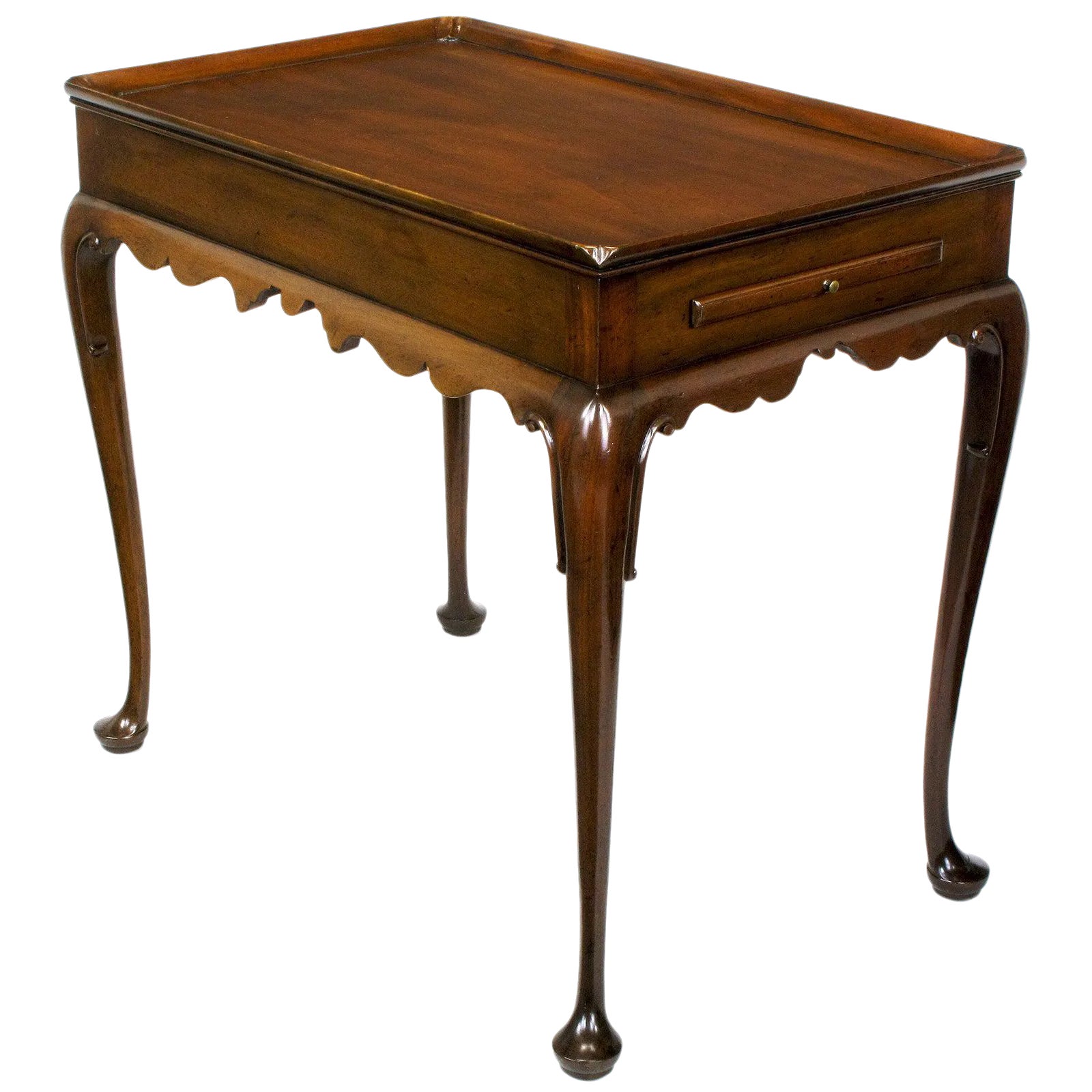 Kittinger Walnut Regency Side Table With Pull Out Writing Surfaces ...
