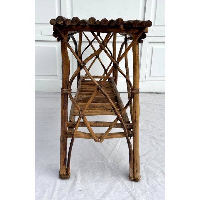 Vintage Adirondack Twig Console Table | Chairish