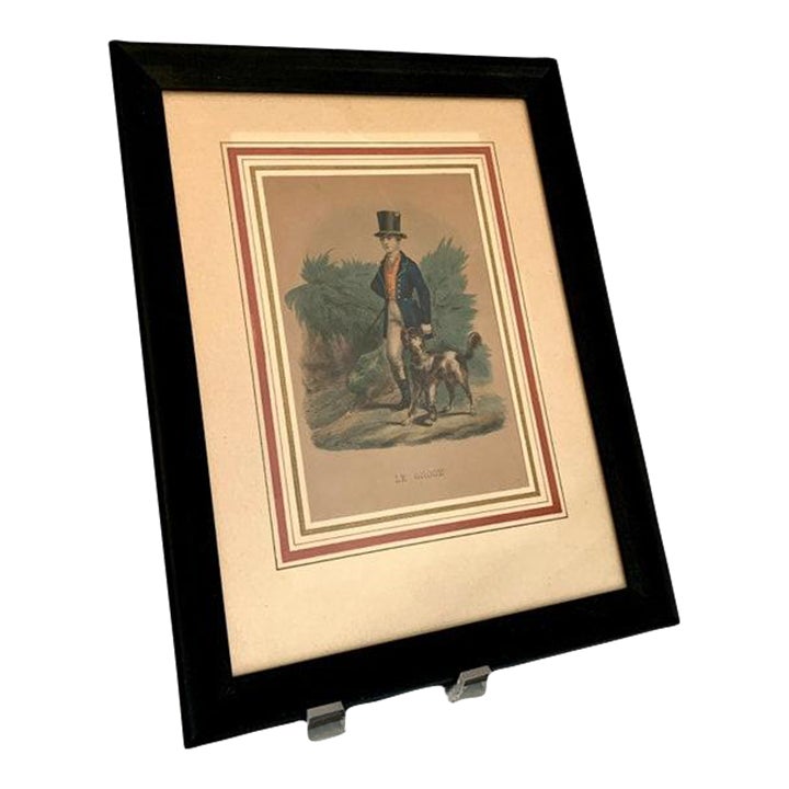 1930s Le Groom Signed Vintage Lithograph, Framed | Chairish