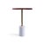 Modern Red Jasper Round Accent Side Table With Marble Base | Chairish
