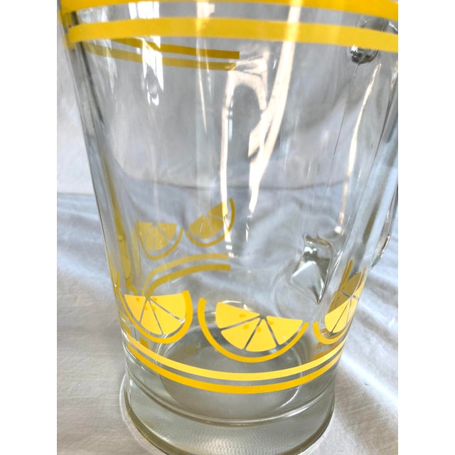 Vintage Crisa Libbey Lemon Pattern Glass Pitcher | Chairish