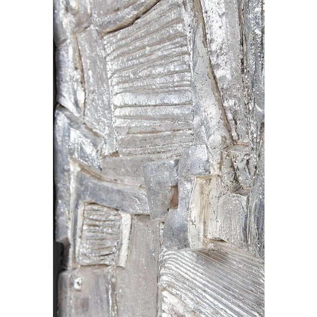 Mid-20th Century French Framed Abstract Plaster/Silver Leaf Sculpture ...