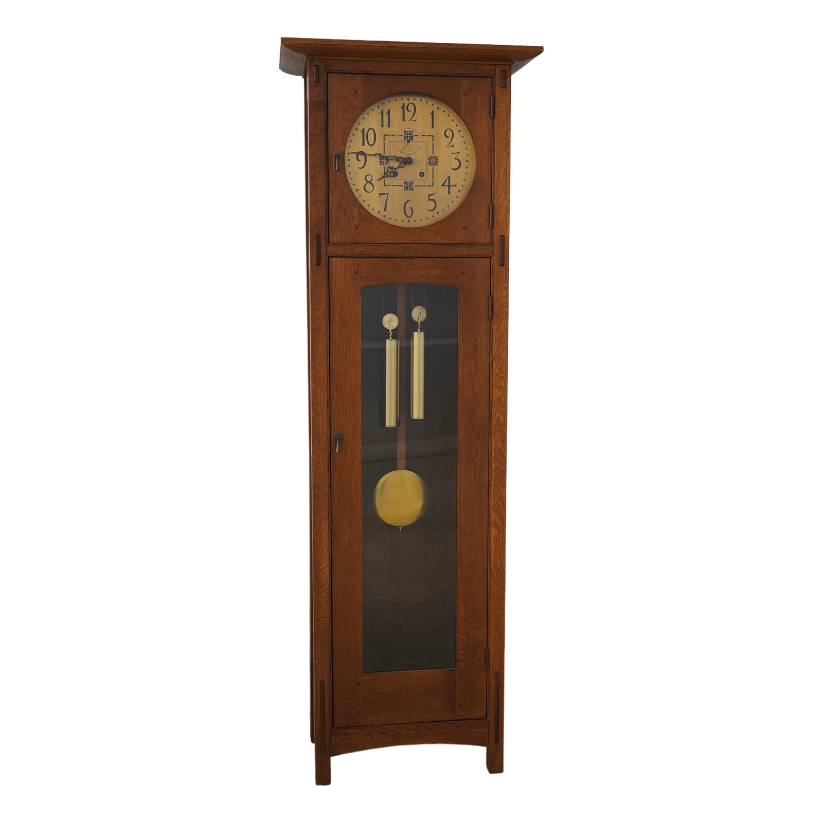 Stickley Mission Oak Arts & Crafts Grandfather Clock | Chairish