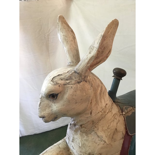19th Century French Carved Juvenile Carousel Rabbit | Chairish