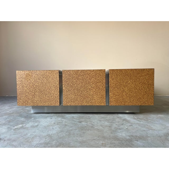 Postmodern Faux Tortoise Shell - Cork Laminate Finish Square Coffee ...