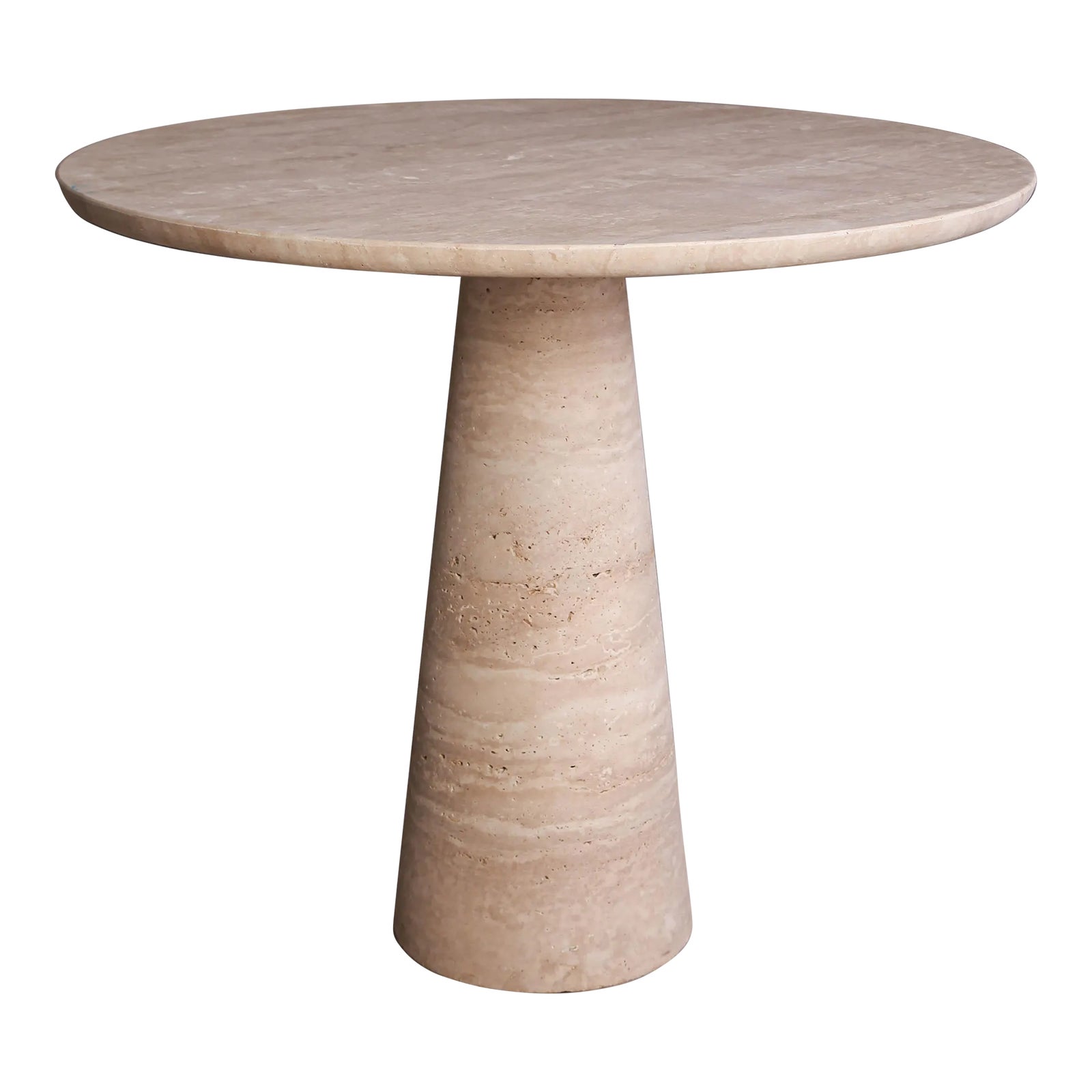 Essence Travertine Round Dining Table | Chairish