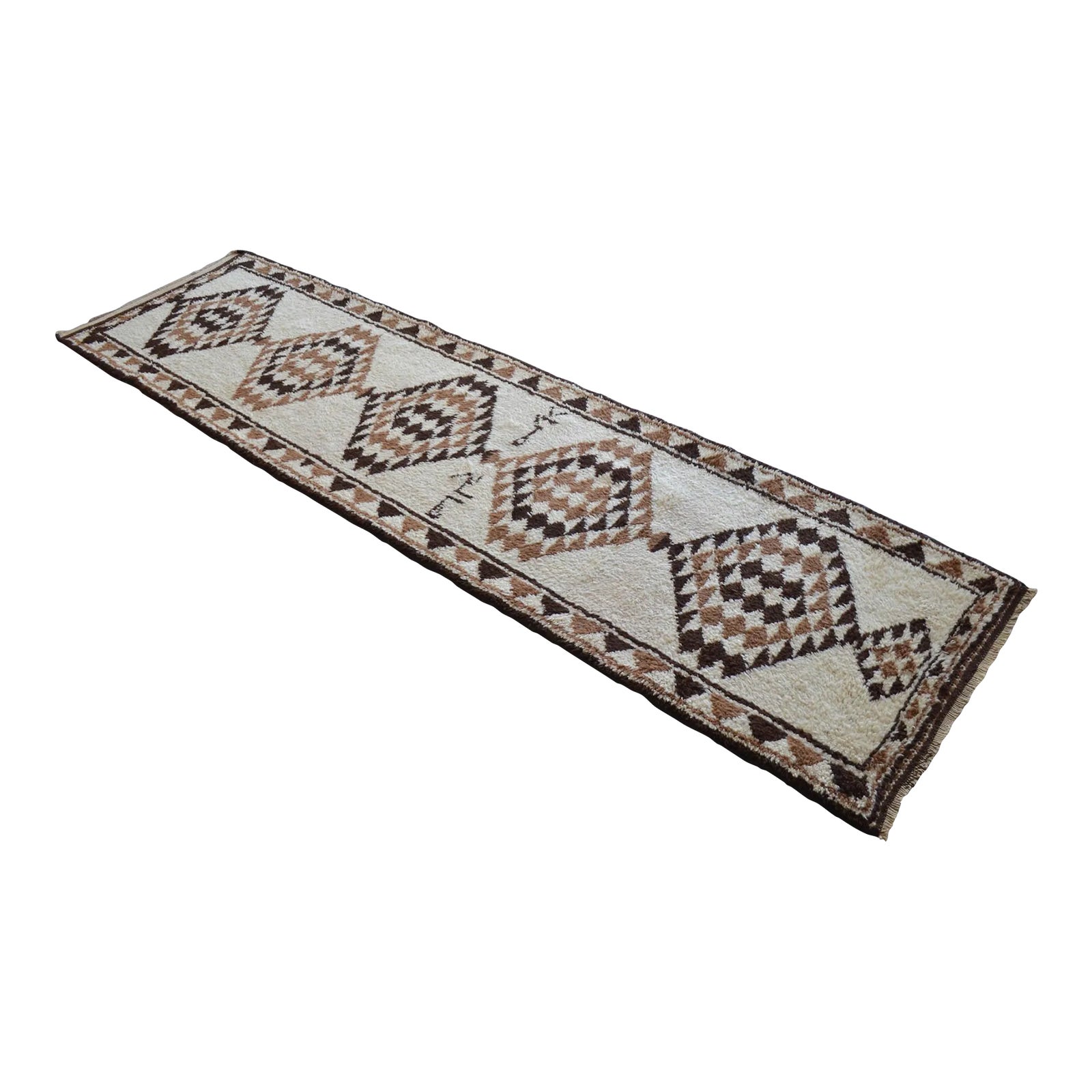 1970s Hand-Knotted Kurdish Arabic Runner - 2′11″ × 10′6″ | Chairish