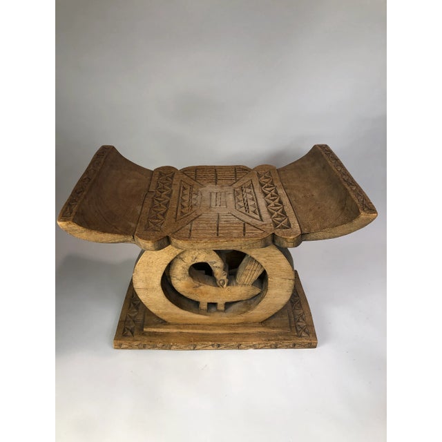 1970s Vintage Hand-Carved Stool | Chairish