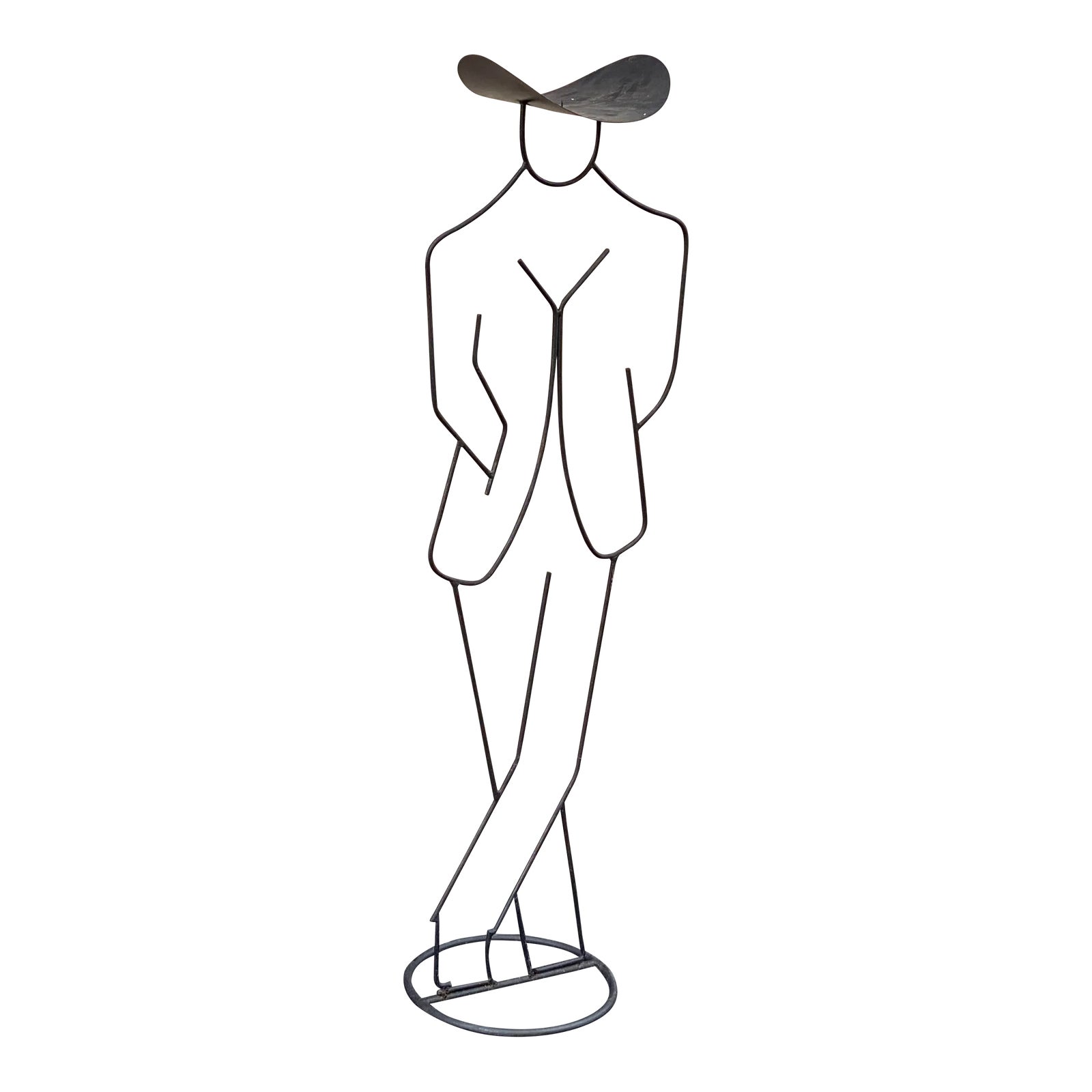 Postmodern Stick Figure Floor Standing Candle Stand | Chairish