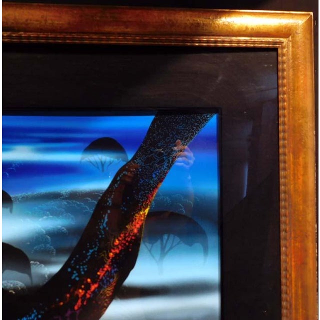 Eyvind Earle "Fire Magic"Commemorative Serigraph Custom Frame Tree ...