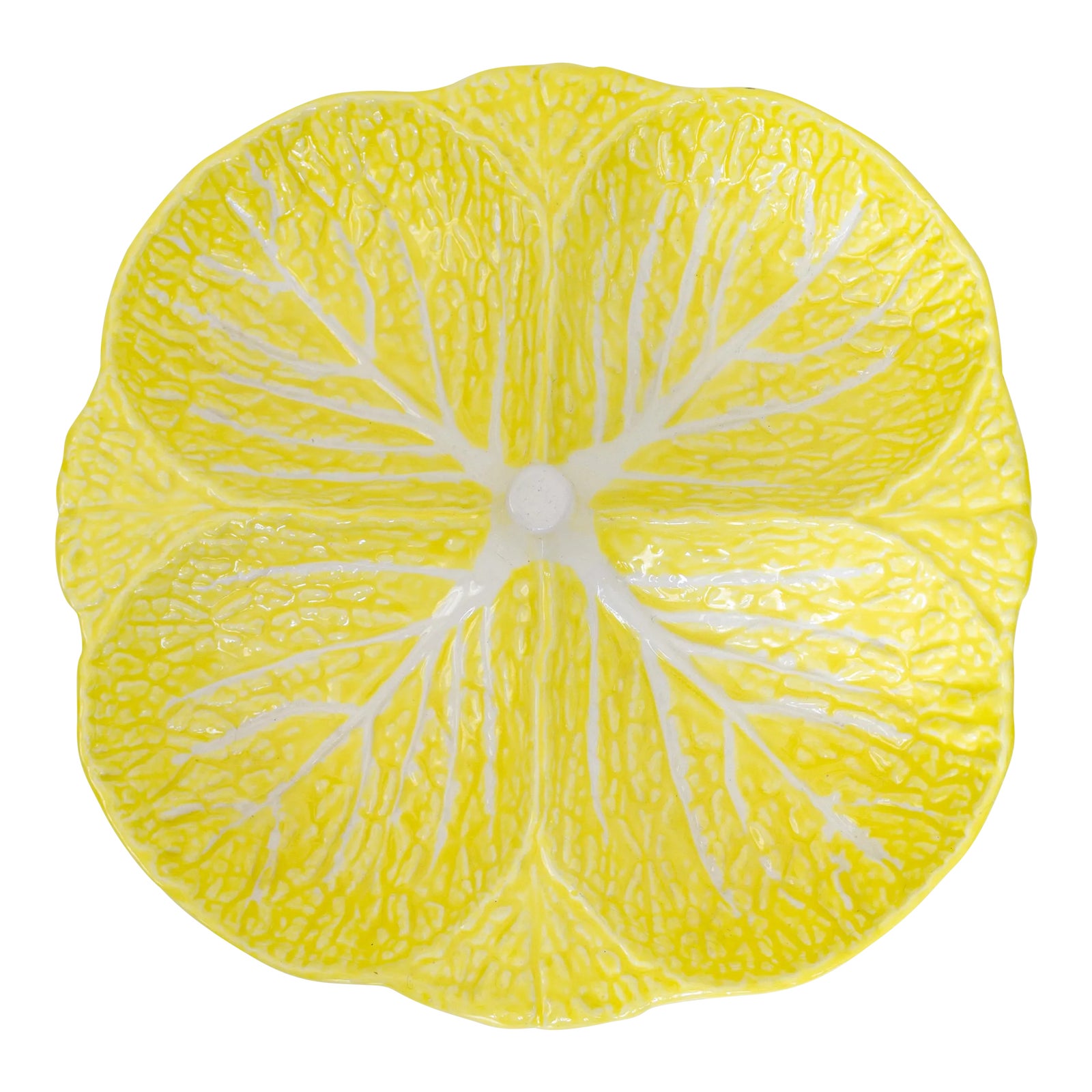 Yellow Cabbage Majolica Hors d'Oeuvres Divided Serving Dish | Portugal ...