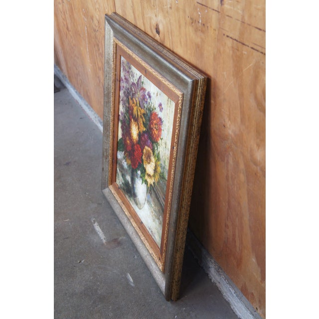 Still Life Floral Oil Painting by Van Matino Flower Bouquet in Vase ...